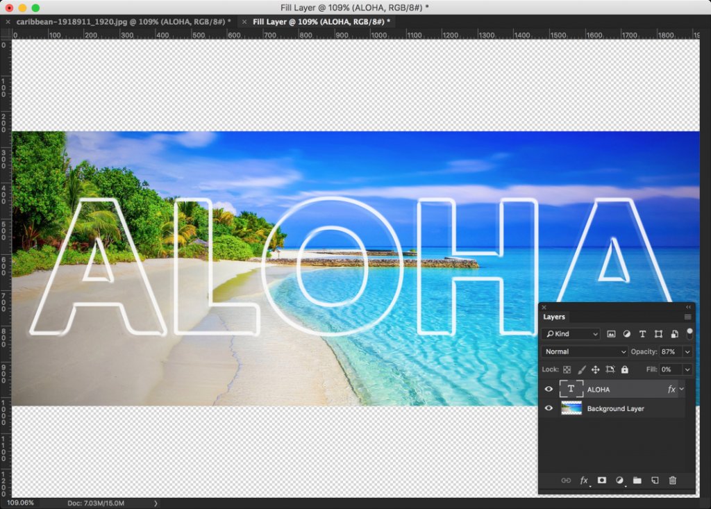 Photoshop: Place an Image in Text - TrickyPhotoshop