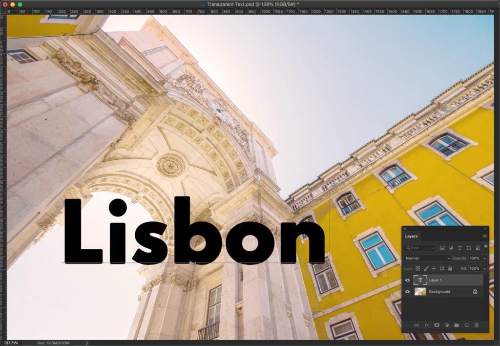 How to create Transparent Text in Photoshop? - TrickyPhotoshop